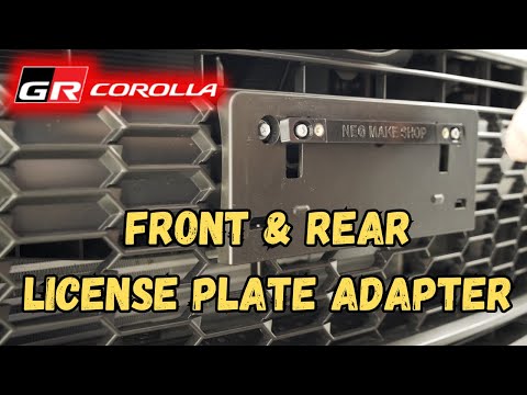 25 GR Corolla | License Plate Adapter (JDM to USDM)