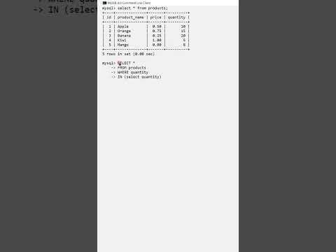sub query in MySQL database #mysql #computerscience