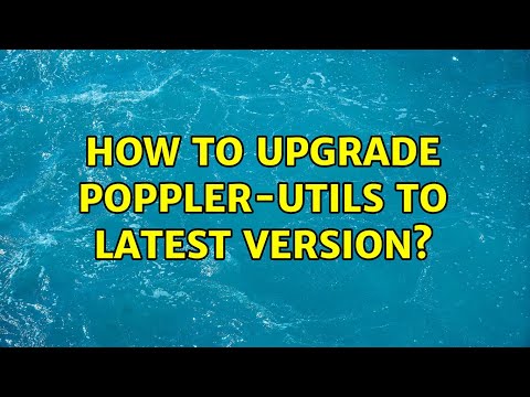 Ubuntu: How to upgrade poppler-utils to latest version?