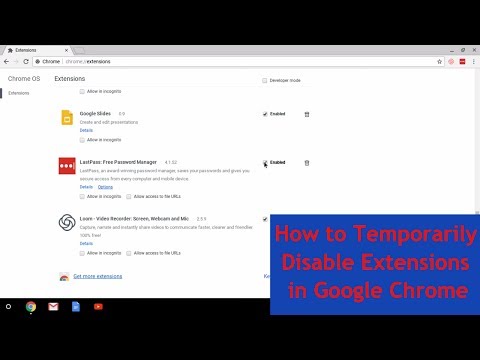 How to Temporarily Disable Extensions in Google Chrome