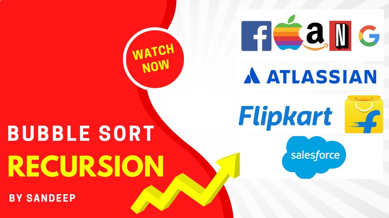 Bubble sort using Recursion || Java DSA Program