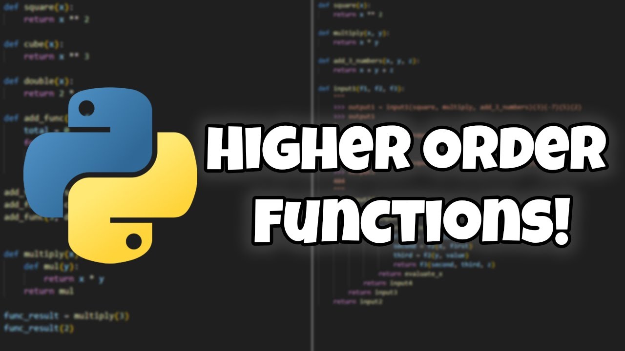 Python Higher Order Functions in 59 Seconds