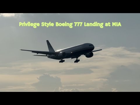 Privilege Style Boeing 777-219(ER) Landing at Miami (MIA) | EC-OJL