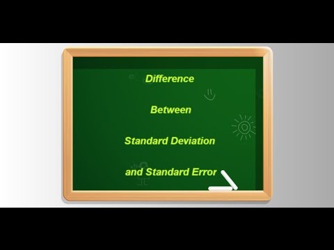 Difference Between Standard Deviation and Standard Error | Statistics | Urdu