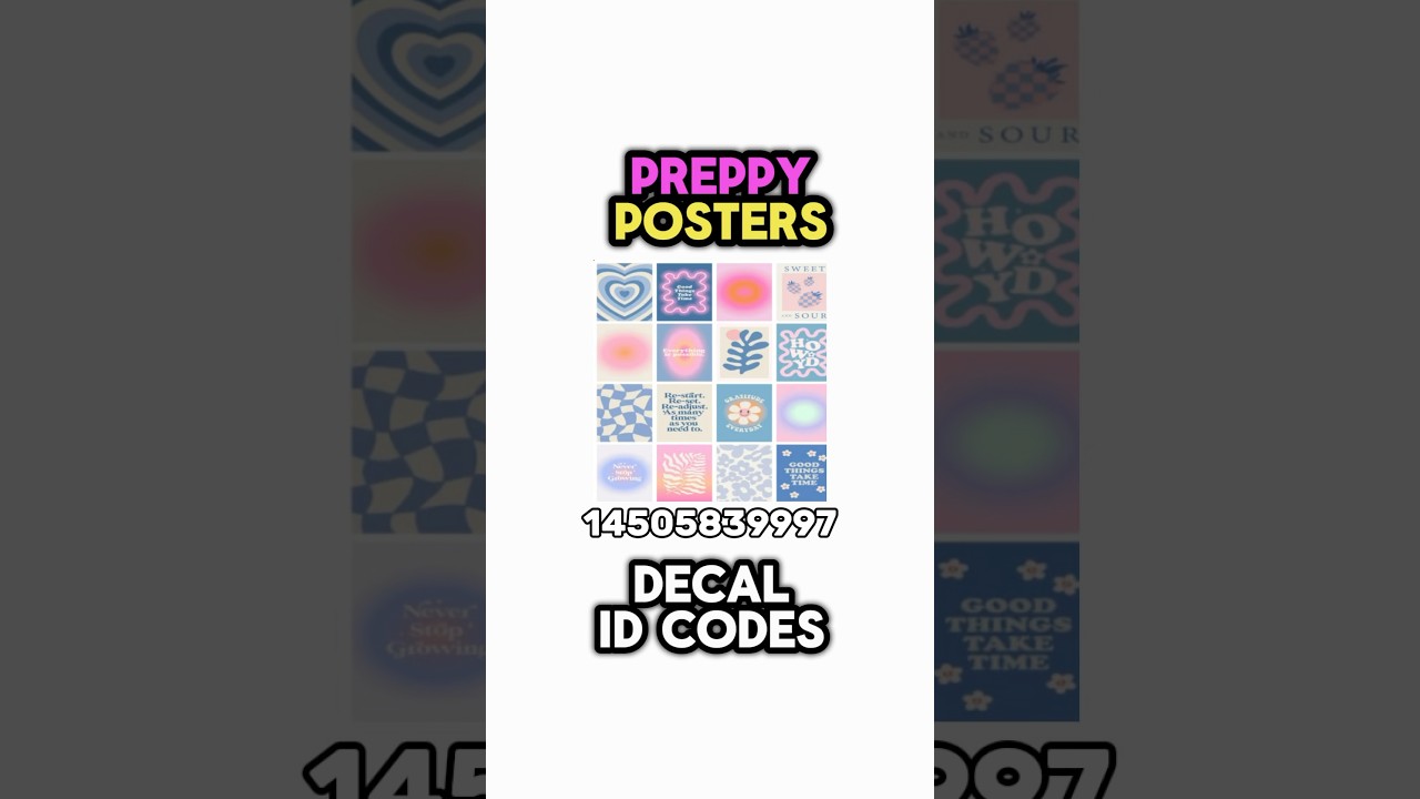 Aesthetic Preppy poster/decal id codes 4 u!⚡️#roblox #berryavenuecodes #royalehigh  #bloxburg