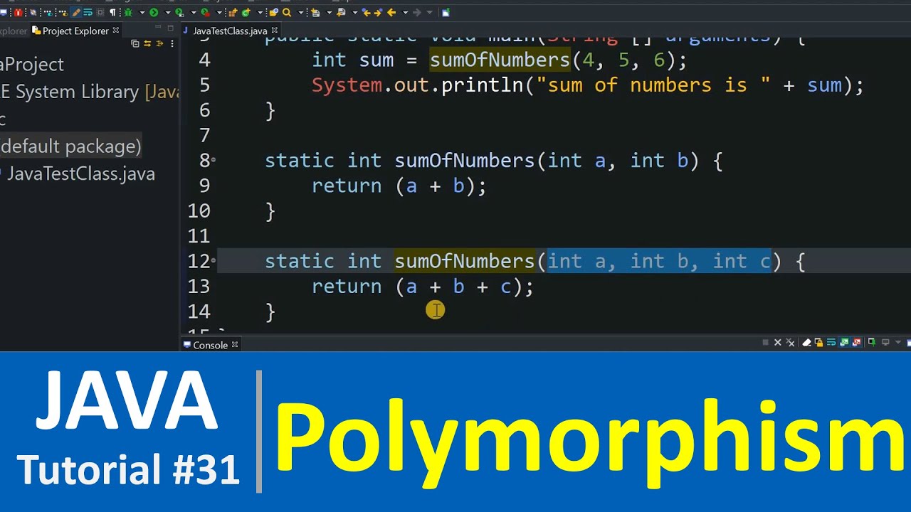 Java Tutorial #31 - Polymorphism in Java Programming (Java OOPS)