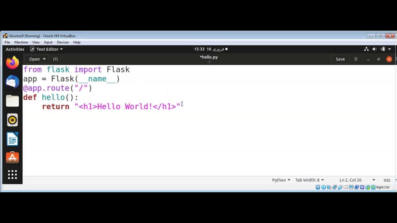 Create and Run a Simple Hello World Flask Application