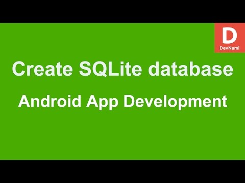 Android Create SQLite database