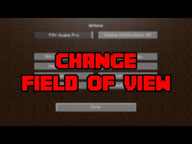 What is the best FOV in Minecraft?