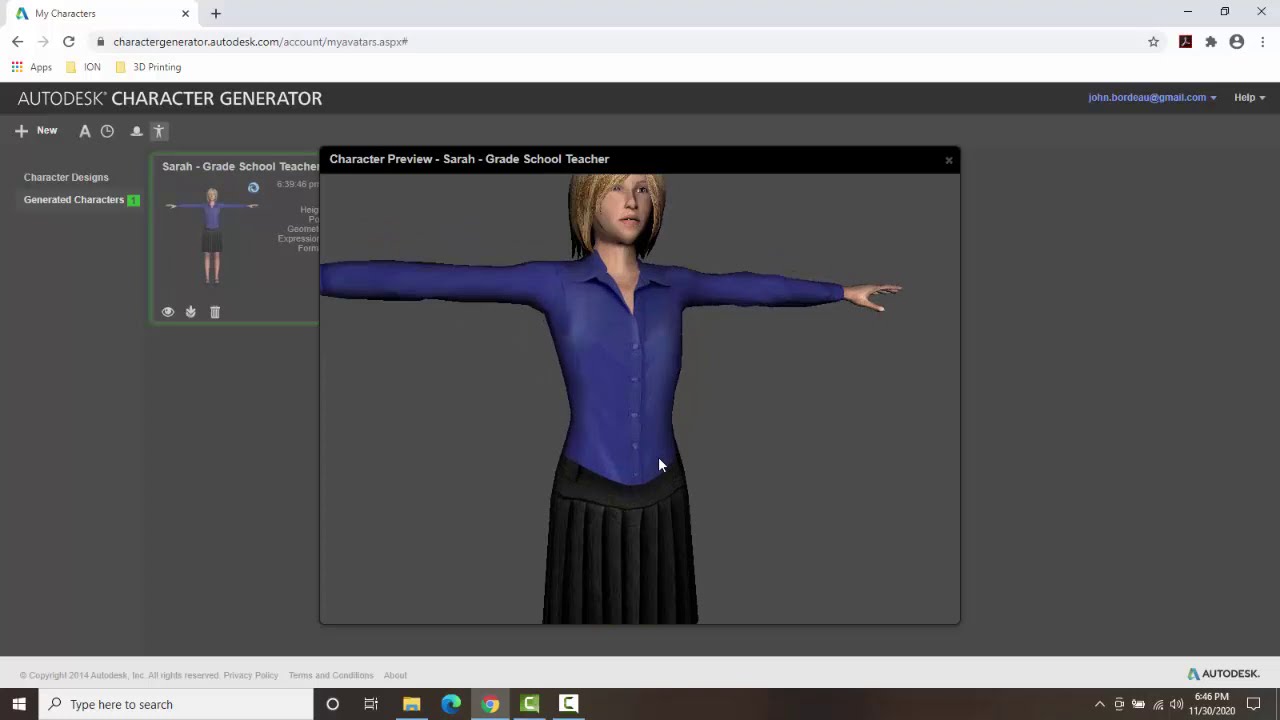 03 Autodesk Character Generator - Generated Character
