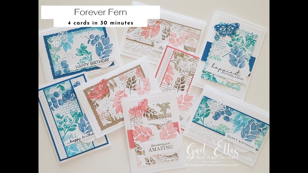 Week 4 - Online Card Class with Gail - Blue Rose Paper Treasures