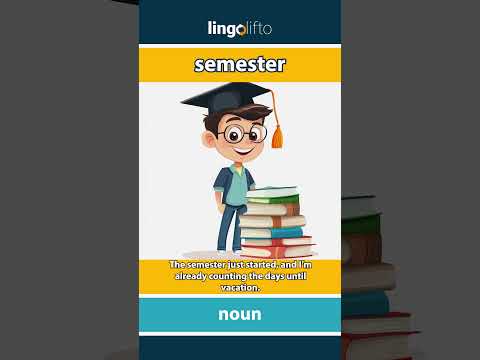 🇬🇧 Semester Meaning : Flash Card : Learn English Vocabulary