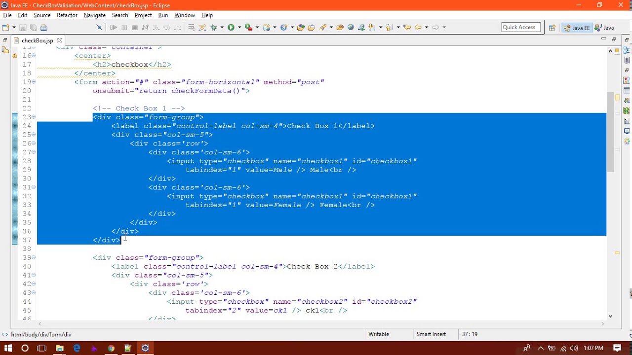 At Least One Checkbox Is Checked From All CheckBox Group | #CodeFactory