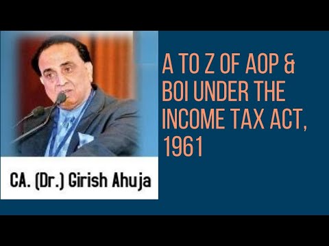 A to Z of AOP & BOI under the Income Tax Act, 1961