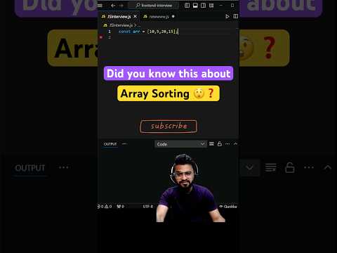 #day70 - This is not how you sort the array in #javascript 😳 #frontend #coding