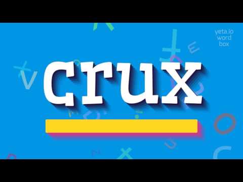 HOW TO PRONOUNCE CRUX? #crux