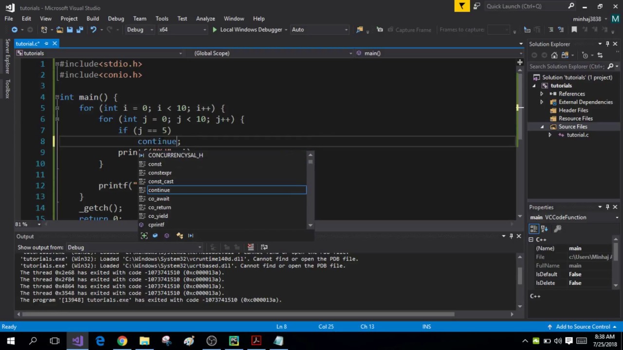 C Programming! Break/Continue and Nested Loops