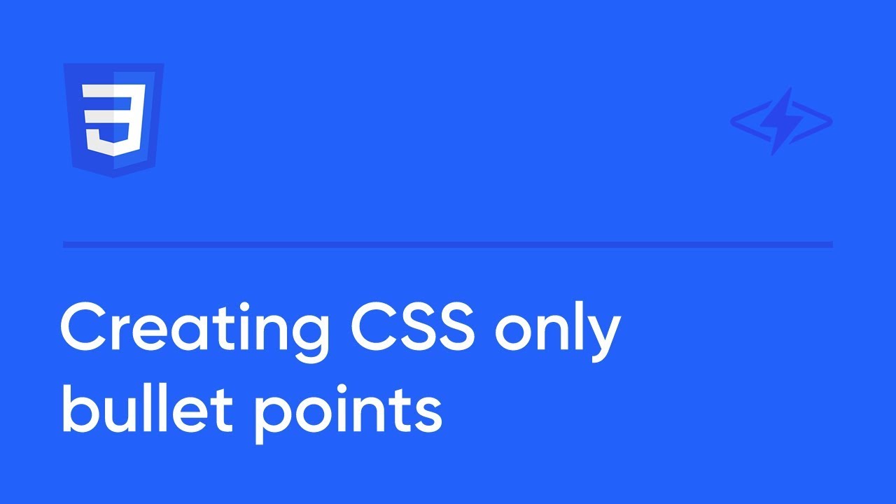 Creating CSS only bullet points