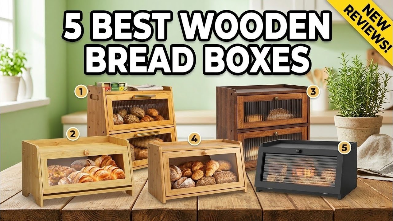 ✅5 Best Wooden Bread Boxes for Kitchen (2026 Reviews) | Fresh Bread Storage 🍞