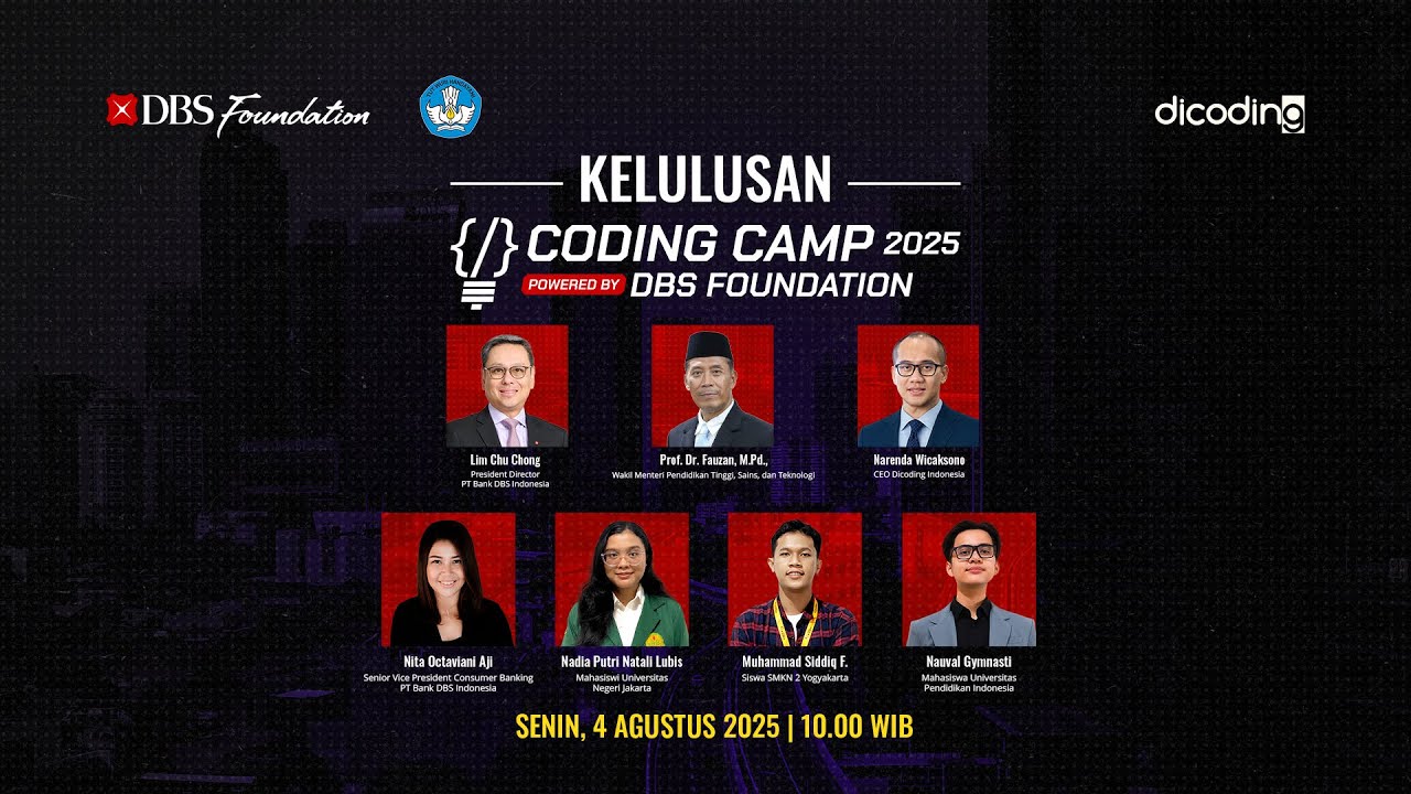 Kelulusan Coding Camp 2025 powered by DBS Foundation