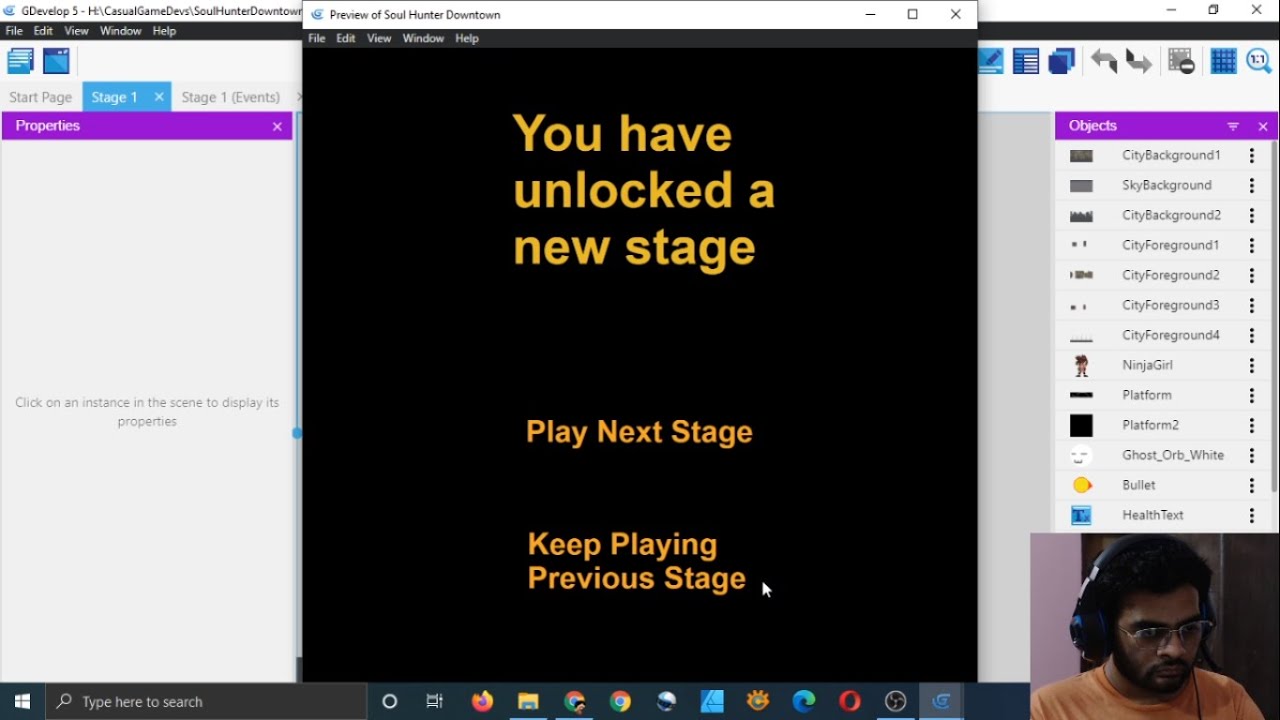 Gdevelop Casual Game Development Stream Part 12 [Fix Bugs & Create A Pause And Level Unlock Screen]