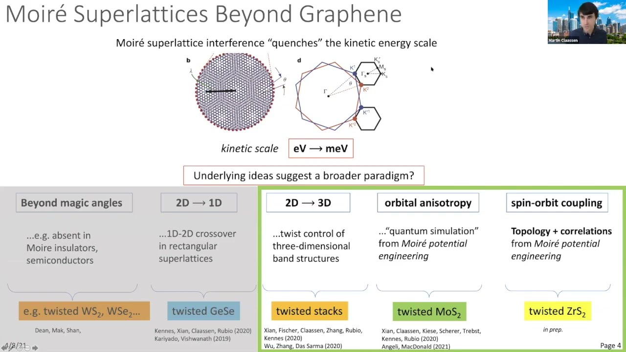 Martin Claassen - Moiré Quantum Simulation Beyond Graphene (April 8, 2021)