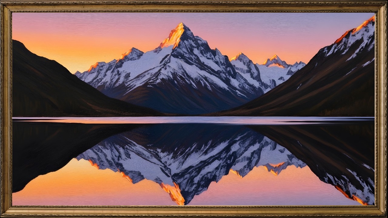 Peaceful Alpine Lake Reflection 🏔️ 4K Relaxing Nature TV Wallpaper