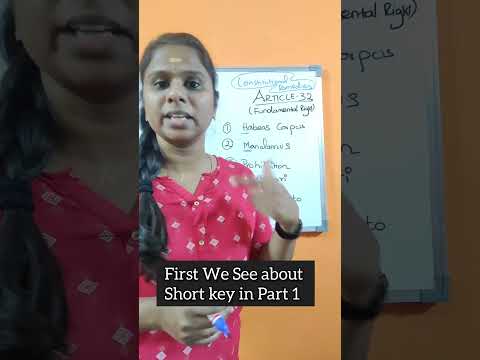 How to Remember Article 32 of the Constitution? #fundamentalrights #upsctamilbyharini #upsctipstamil