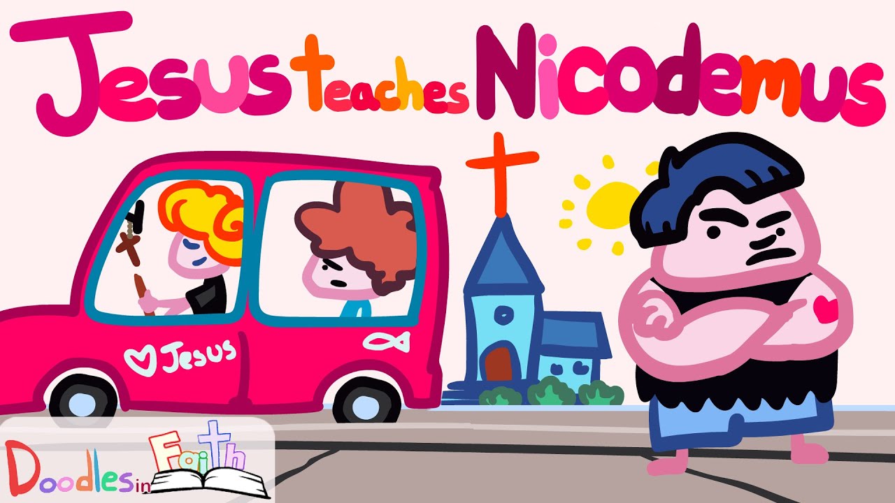 Jesus teaches Nicodemus (to be born again) (Kids animated Bible stories)