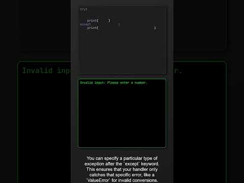 Basic Error Handling with try & except (7.2) #learnpython #coding #programming #minute