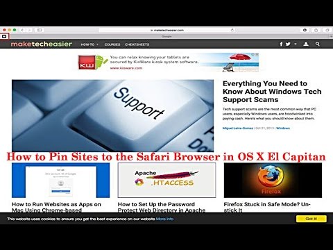 How to Pin Sites to the Safari Browser in OS X El Capitan