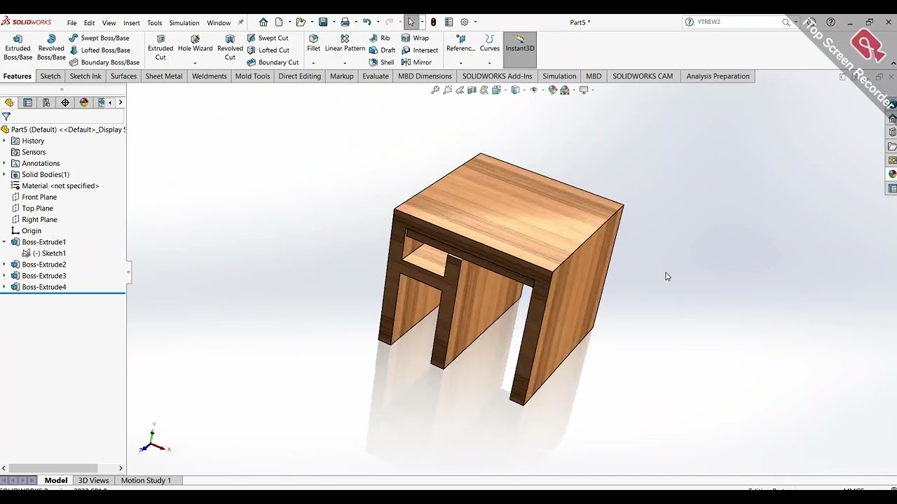 Static Structural Analysis of a Desk in ANSYS