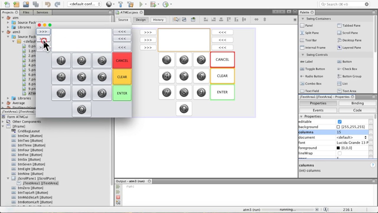 Second Java Swing GUI - The ATM Machine