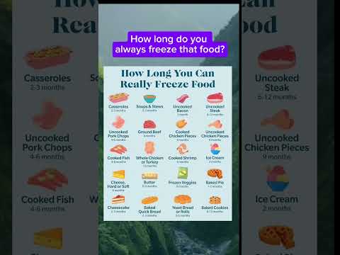 "Recommended Freezing Times for Common Foods"
