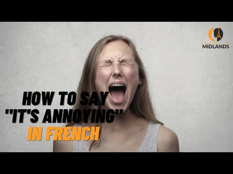 How to say "It's annoying" in French