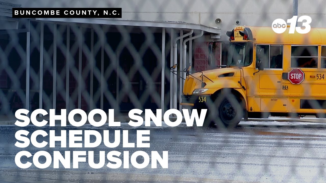Snowfall leads to shifting school decisions, parent confusion in Buncombe County