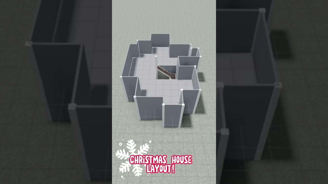 Christmas house layout idea #shorts #roblox #bloxburg