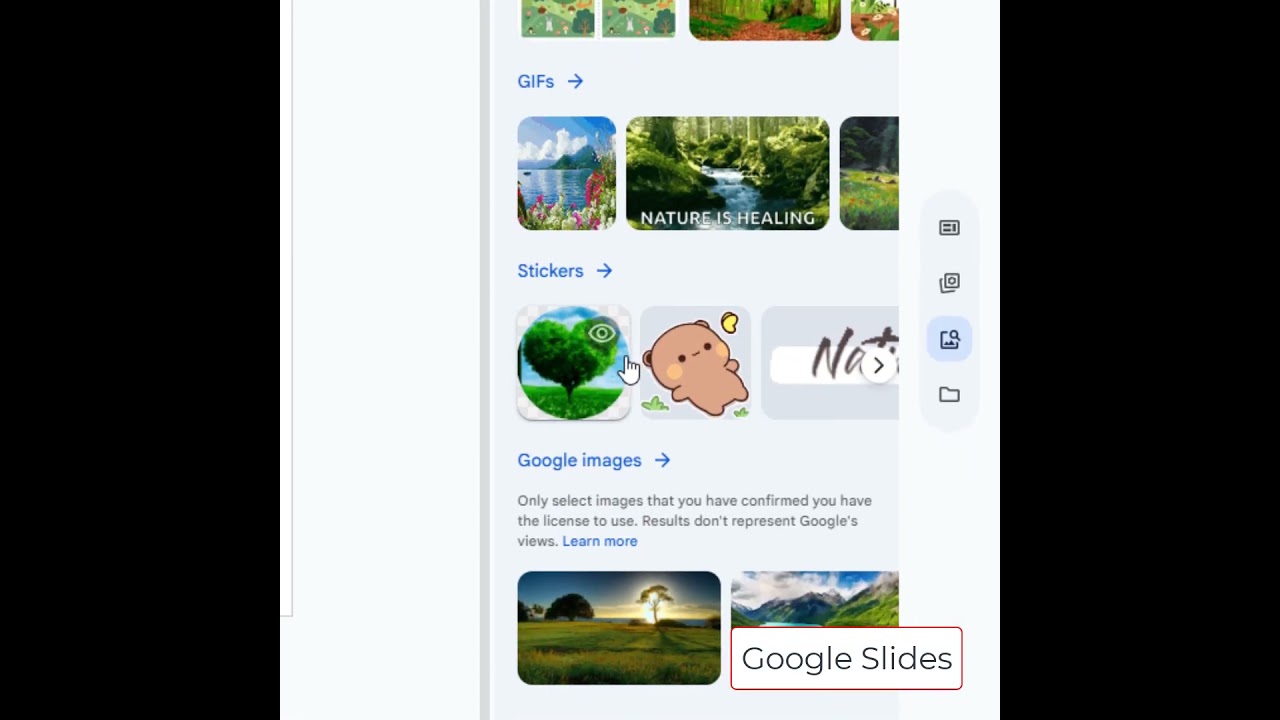 Google Slides Searching and Inserting Image from Web