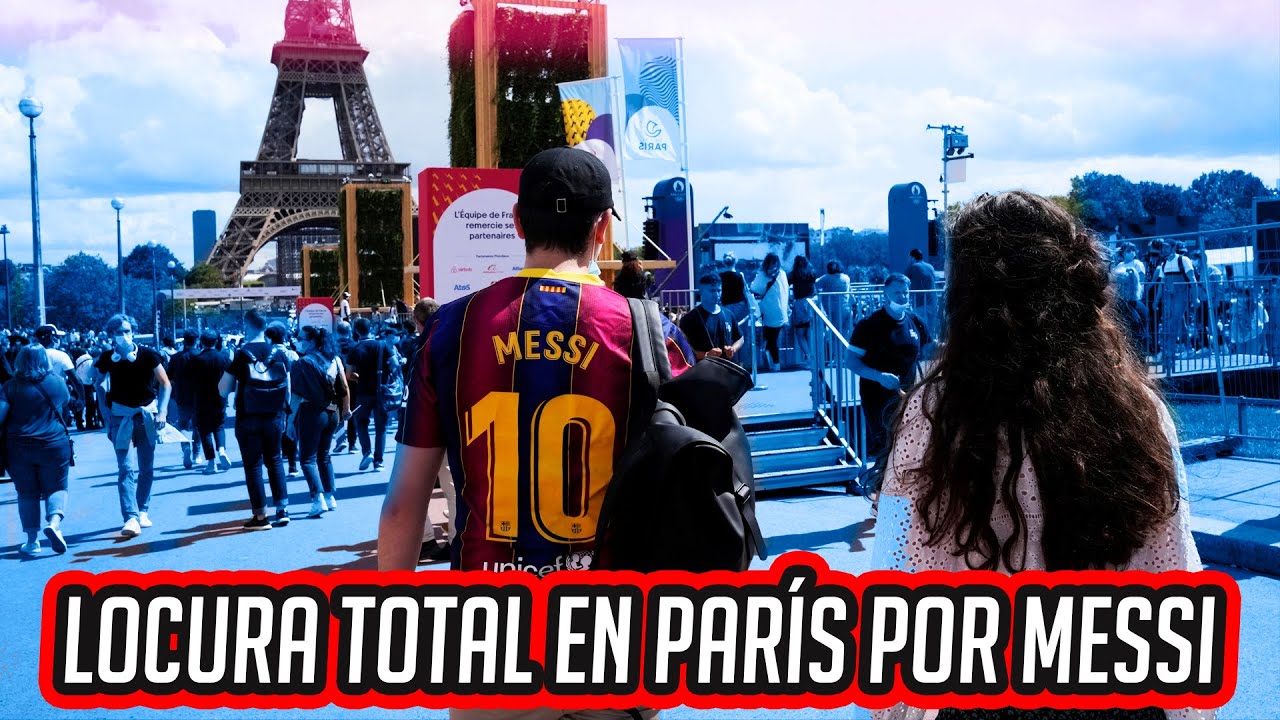 LOCURA TOTAL EN PARÍS, AFICIONADOS DEL PSG ESPERAN LA LLEGADA DE MESSI EN EL AEROPUERTO