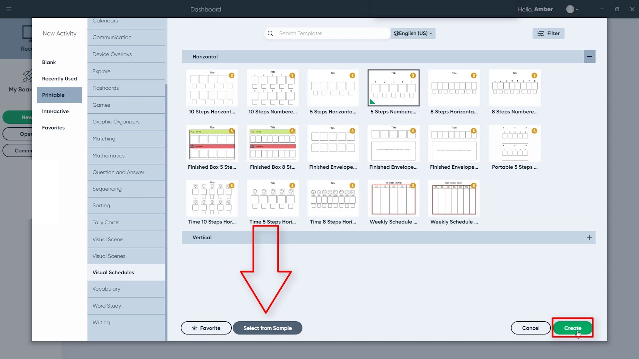 Create from a Print Template in Boardmaker