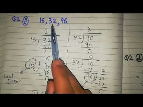 HCF of 16,32,96 by Division method || How to find Hcf of 3 numbers by division method #hcf #division