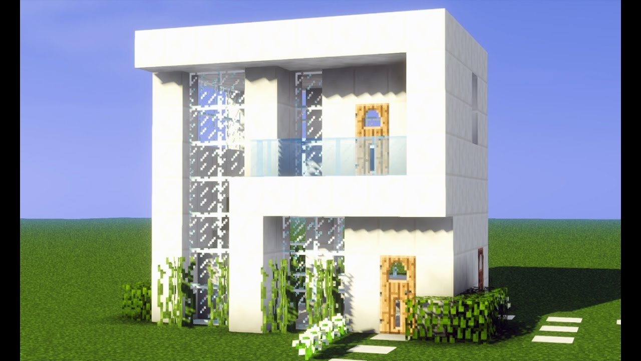 Minecraft Tutorial - Pequena Casa Moderna de Quartzo para Início de Survival