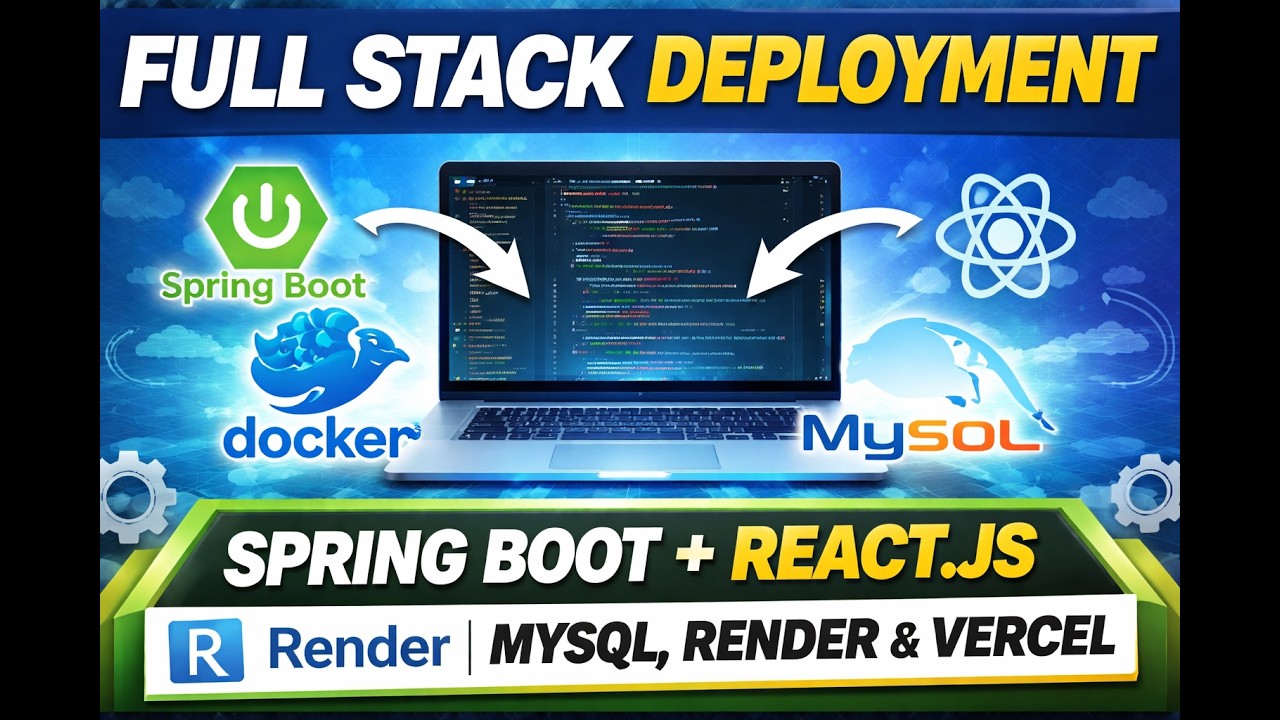 Full Stack Deployment: Spring Boot + React.js using Docker | MySQL Database | Deploy Backend .