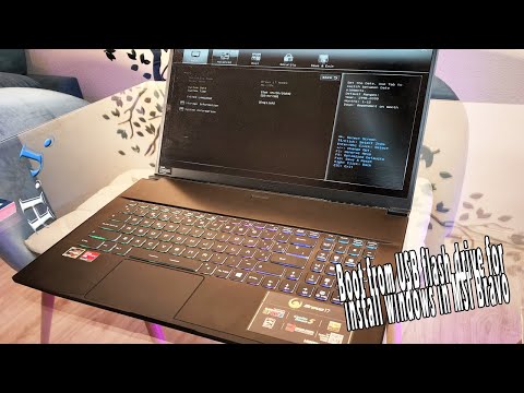 Boot from USB flash drive for install windows in MSI Bravo