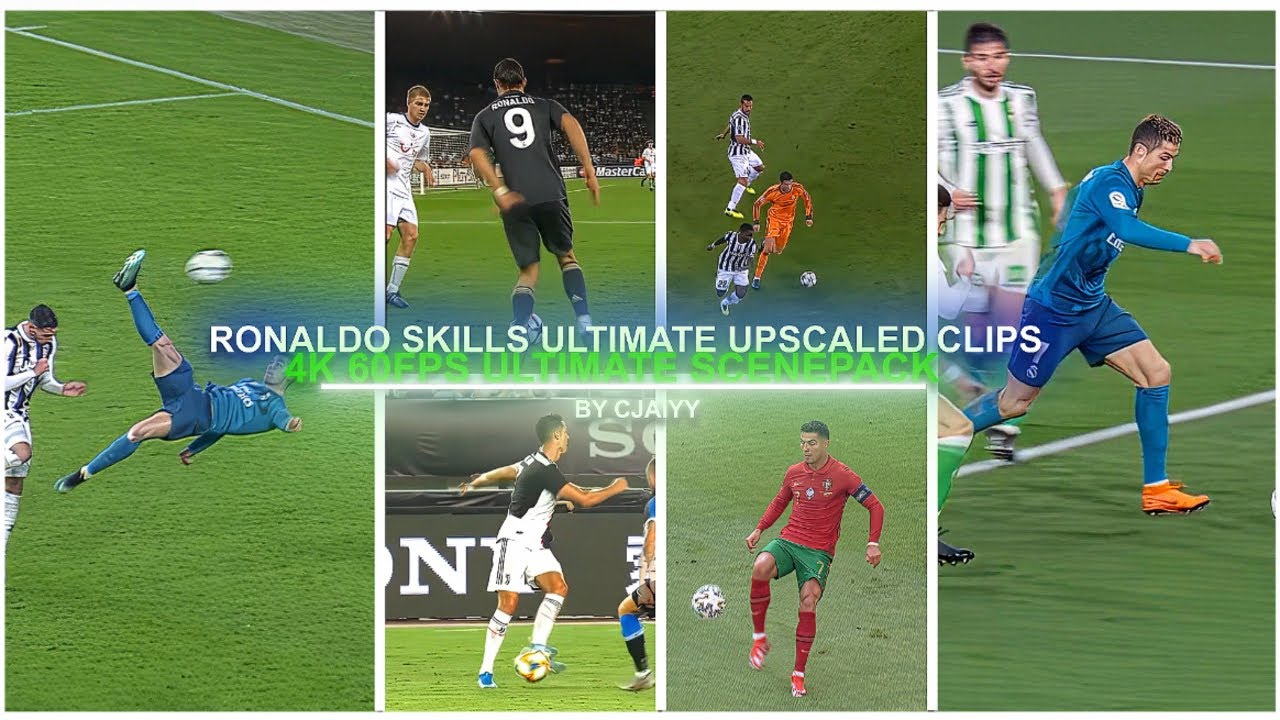 Ronaldo SKILLS/DRIBBLES ● 4K 60FPS ULTIMATE SCENEPACK ●  ( ADDED TOPAZ NO AE CC) FOR EDITING