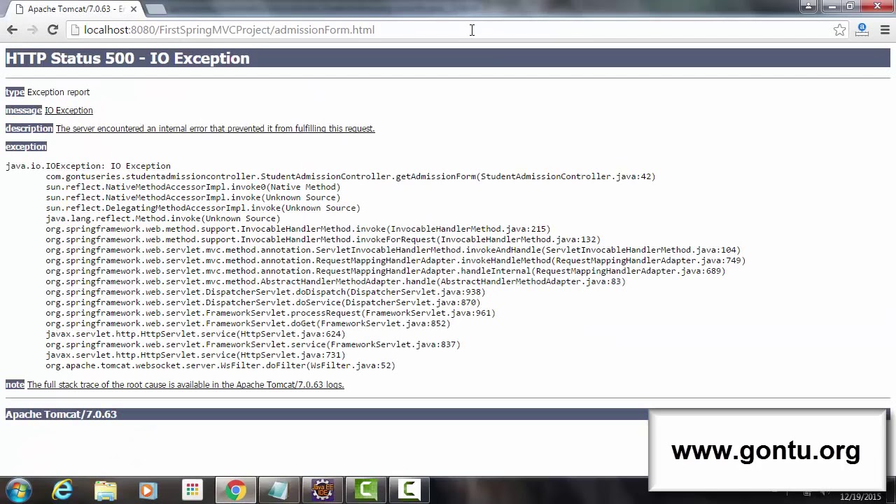 Spring MVC Tutorials 28   Exception Handling 01