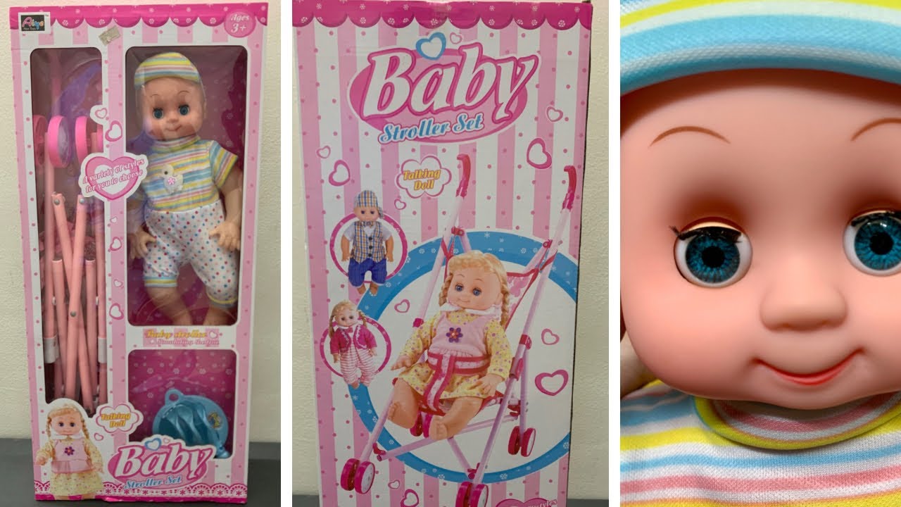 Cute baby stroller set | unboxing | toy | satisfying