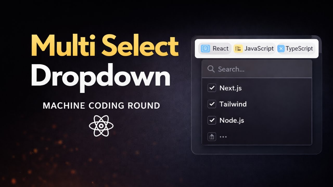 Multi-Select Dropdown with Tags in React | Machine Coding Interview Question