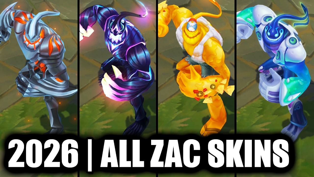 ALL ZAC SKINS SPOTLIGHT 2026 | League of Legends