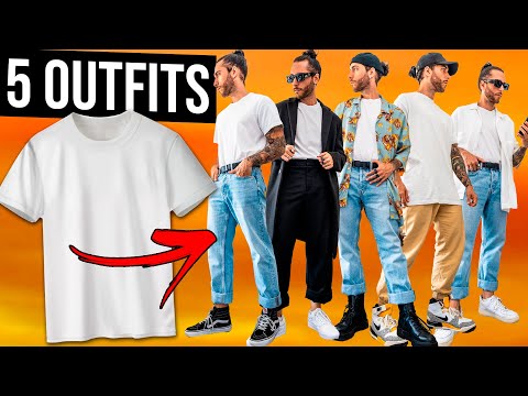 Nunca subestimes tu camiseta blanca. 5 OUTFITS con CAMISETA BLANCA para HOMBRE